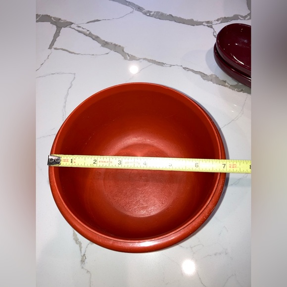 Tupperware | Kitchen | Tupperware Burnt Orange Round Circle Plastic ...